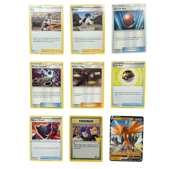 Pokemon | Toys | 9 Pokmon Trainer Cards | Poshmark